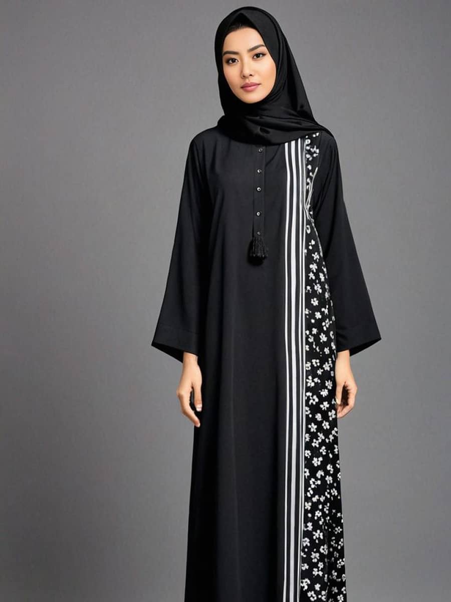 7 Model Baju Abaya Modern dengan Motif Elegan